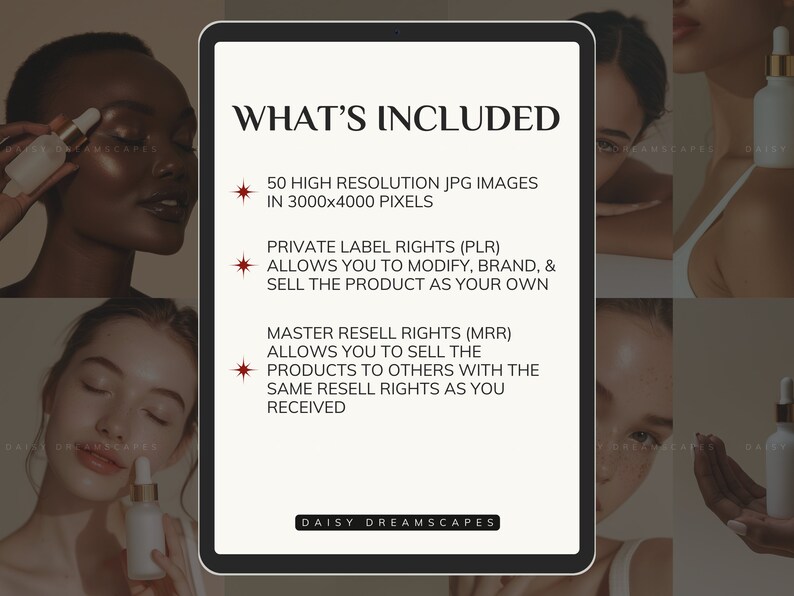 Skincare Beauty Model Stock Images Bundle PLR MRR Skincare Model Stock ...