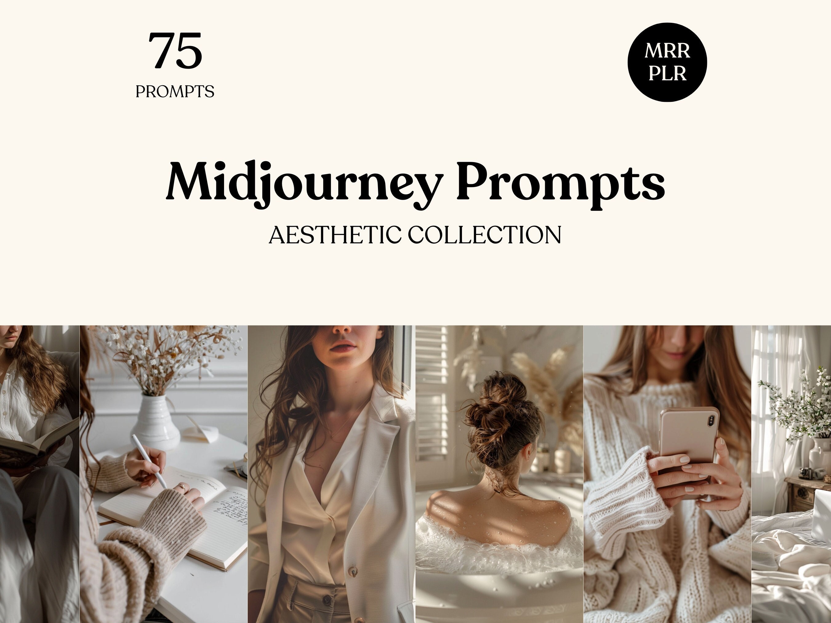 Aesthetic Midjourney Prompts Bundle for Stock Photos AI Images Prompts ...