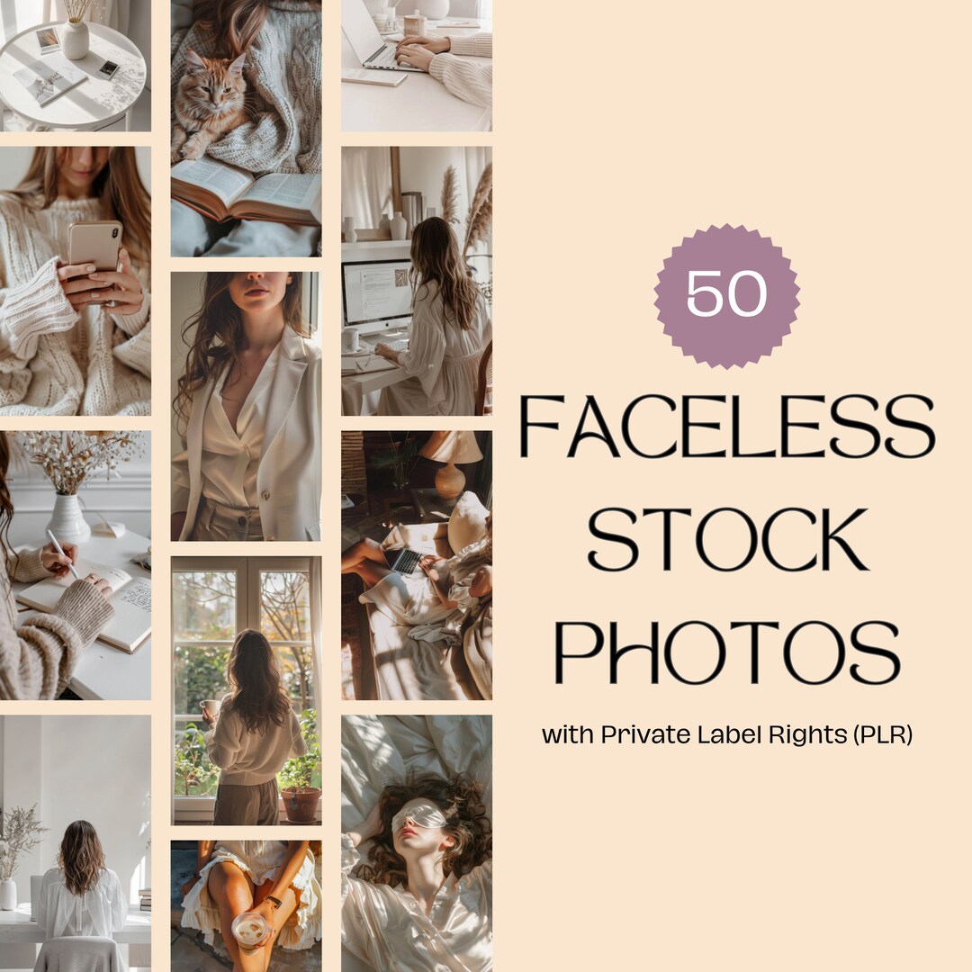 50 Faceless STOCK PHOTOS With PLR License High-resolution Photos for ...