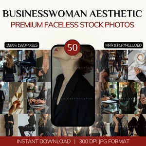 Business Woman Aesthetic Faceless Stock Photos Bundle MRR PLR Bundle ...