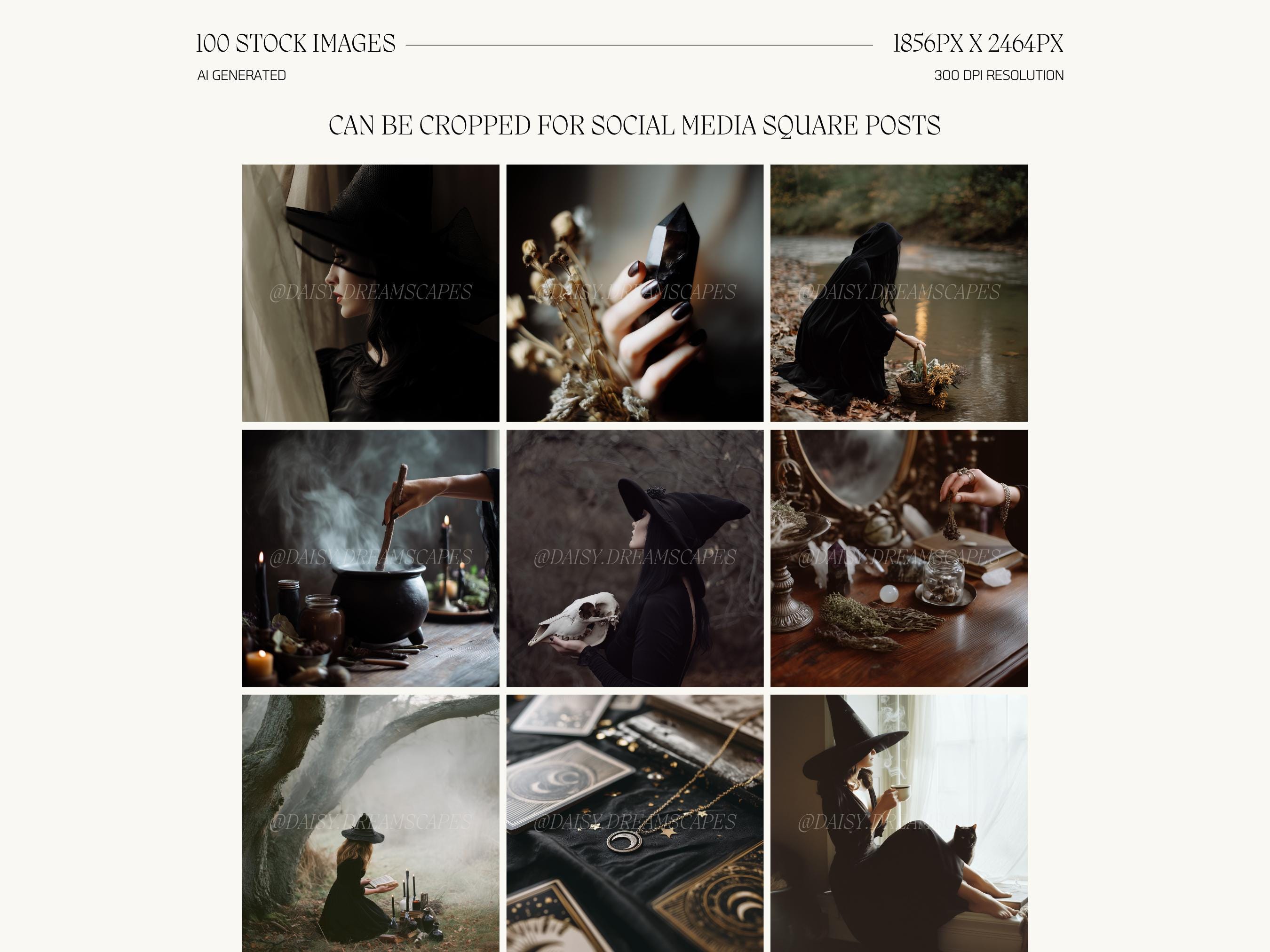 Witchy Aesthetic Faceless Stock Photos Bundle Witchy Stuff Digital ...