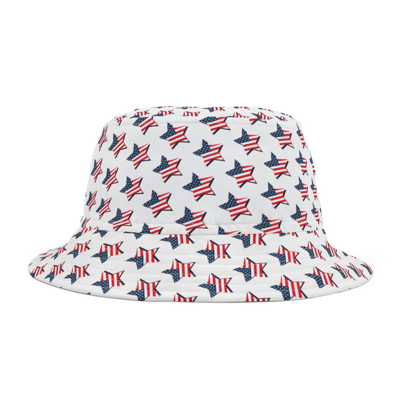 American Flag Bucket Hat Flag Stars July 4th Patriot Summer Festival ...