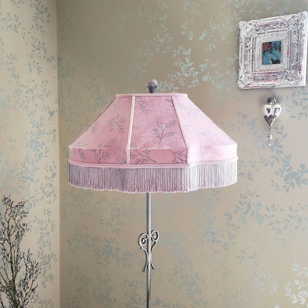 Pink Velvet Lampshade - Etsy