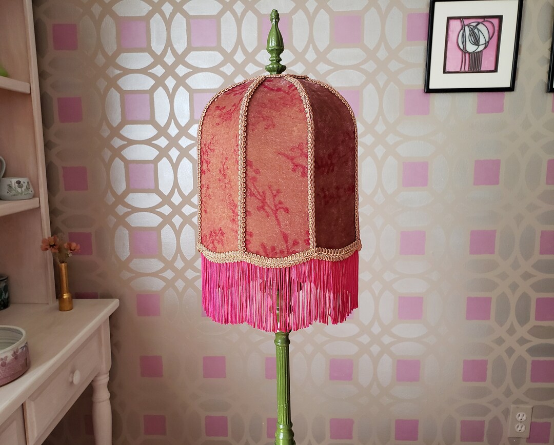 Unique Lampshade in Dusky Pink Velvet, Small, for Table Lamp - Etsy