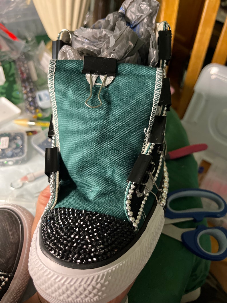 Slytherin Harry Potter Custom Bling High Top BRANDED Converse Shoes ...