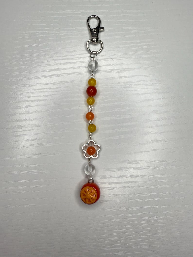 Beaded Fruit Charm Keychain - Etsy