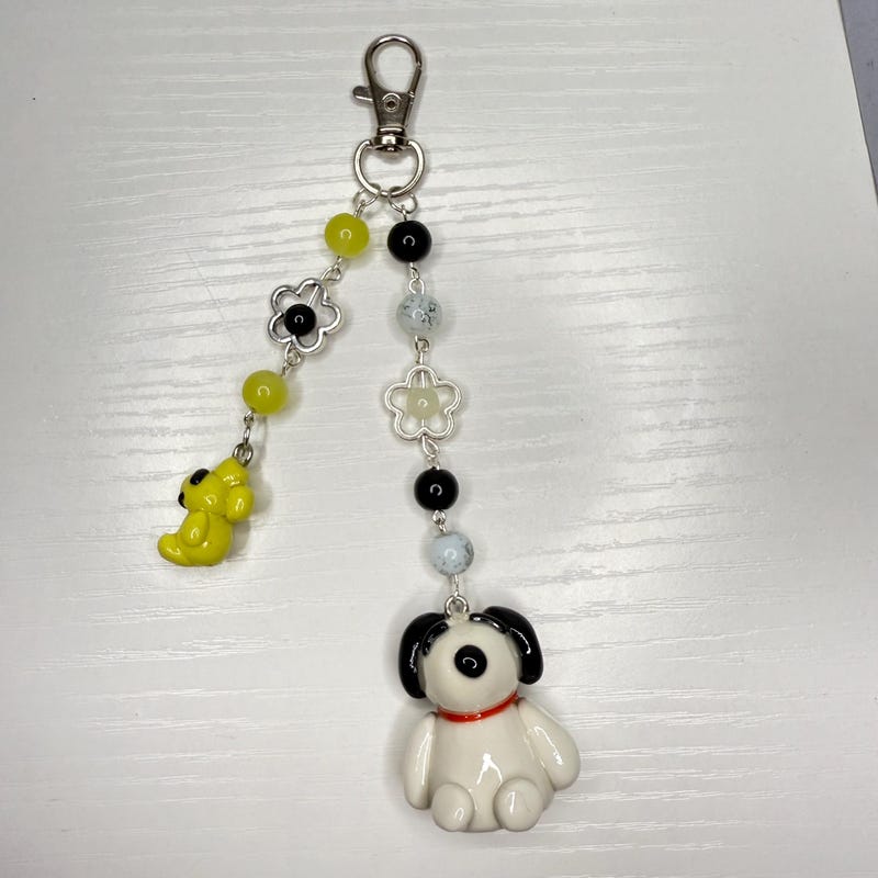 Snoopy Keychain - Etsy