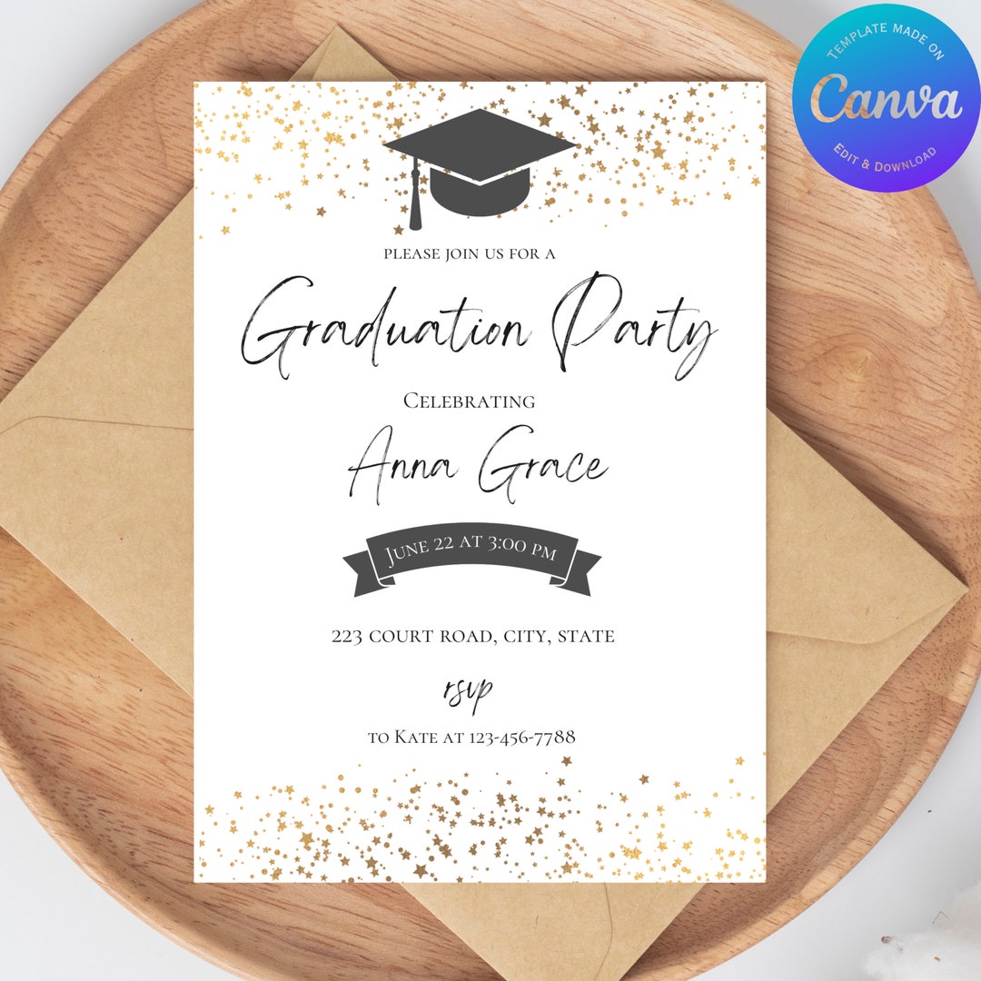 Graduation Party Invitation Template - Etsy