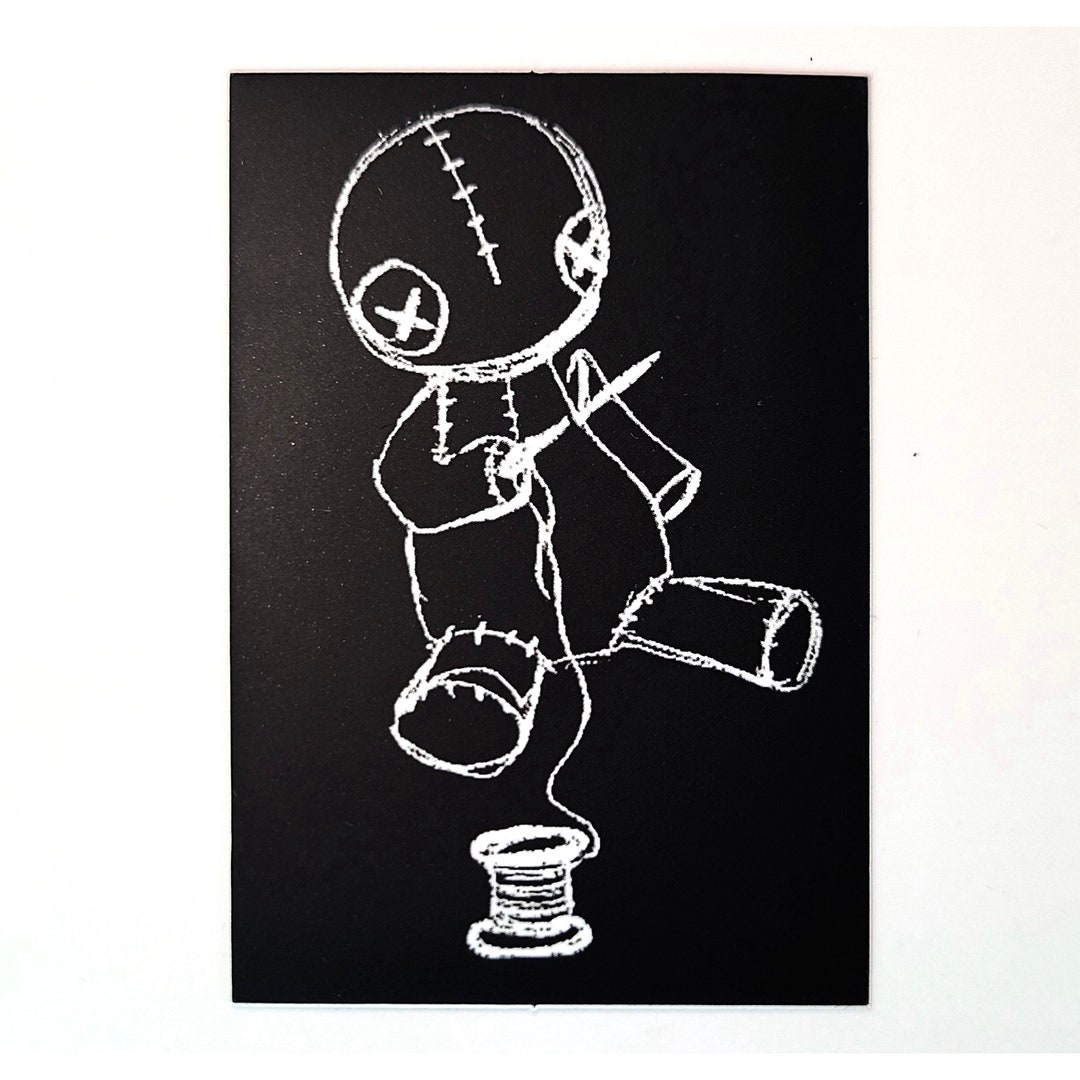 Self-care - Voodoo Doll Vinyl Decal for Laptops, Water Bottles, Phone ...