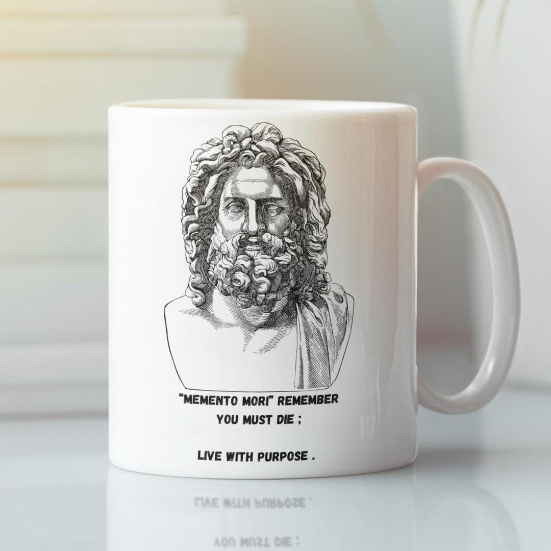 Stoic Motivational Greek Wisdom Coffee Mug, Gift for Philosophers ...