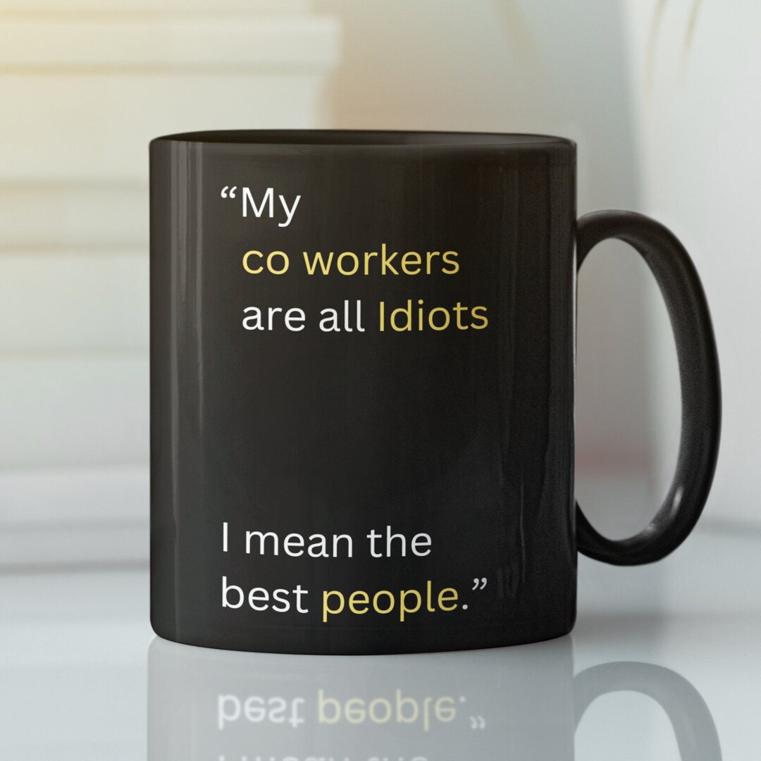 11oz and 15oz Black Ceramic Gloss Coffee Mugs | Humour Mugs | Offensive ...
