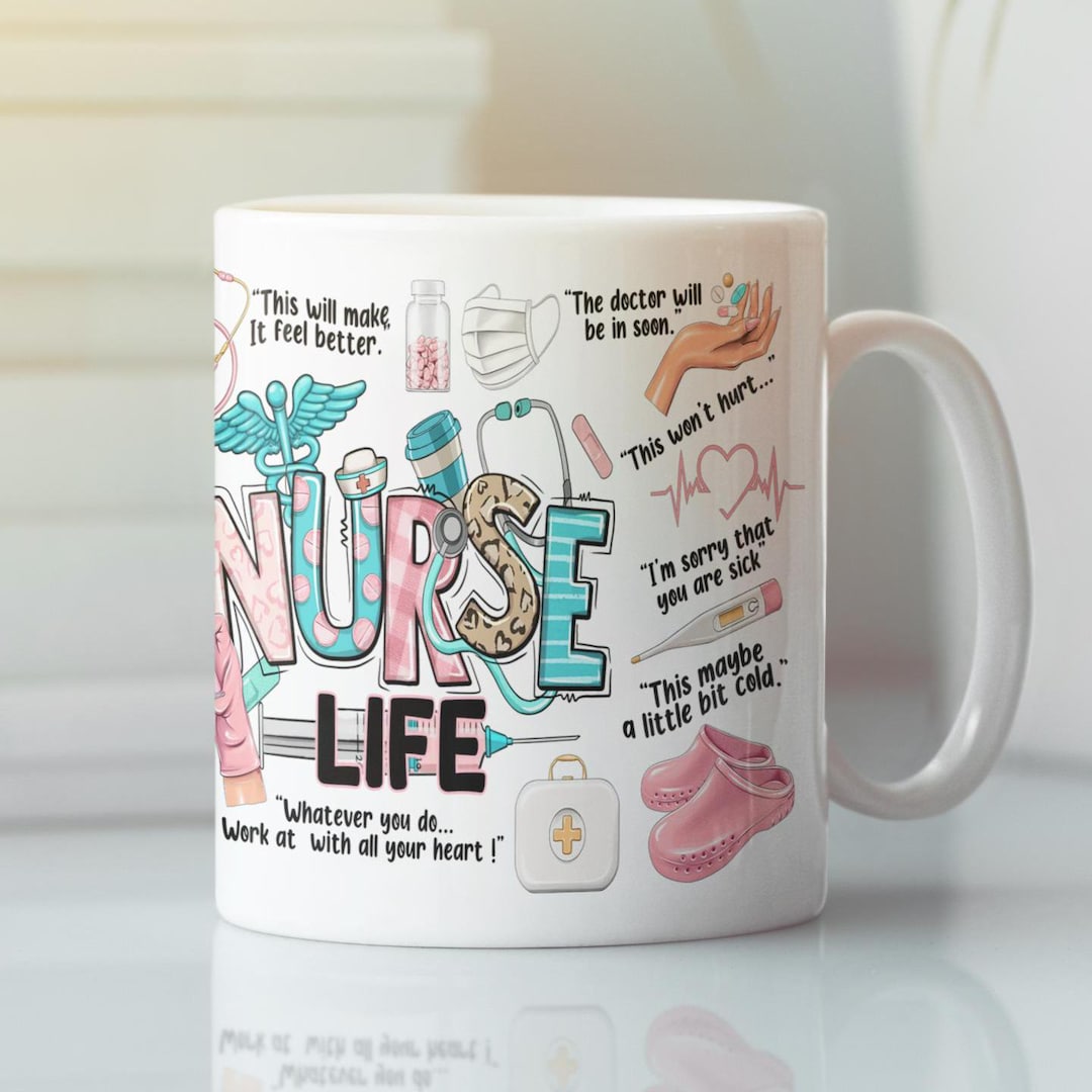 Coffee Mug, Nurse Medical Themed Gift Hospital Staff, Ceramic Cup 11oz ...