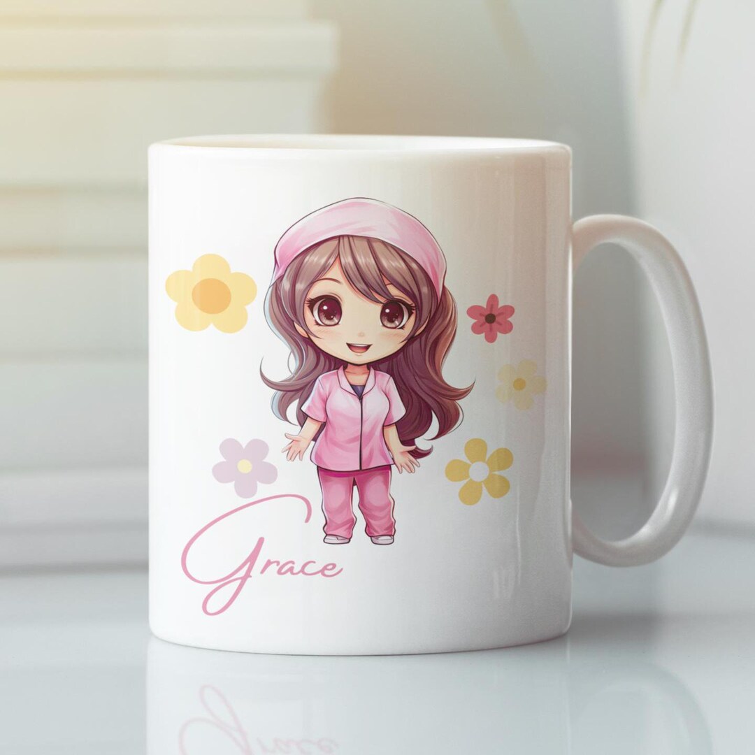 Nurse Animation Coffee Mug, Medical Staff Scrubs Cup, Hospital Employee ...