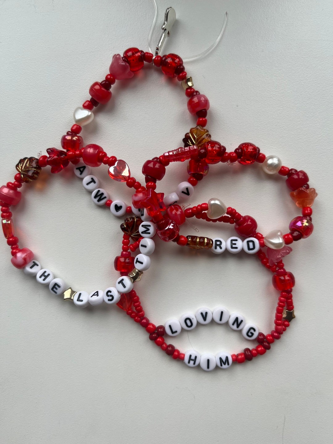 Taylor Swift Red Album Eras Tour Bracelets - Etsy