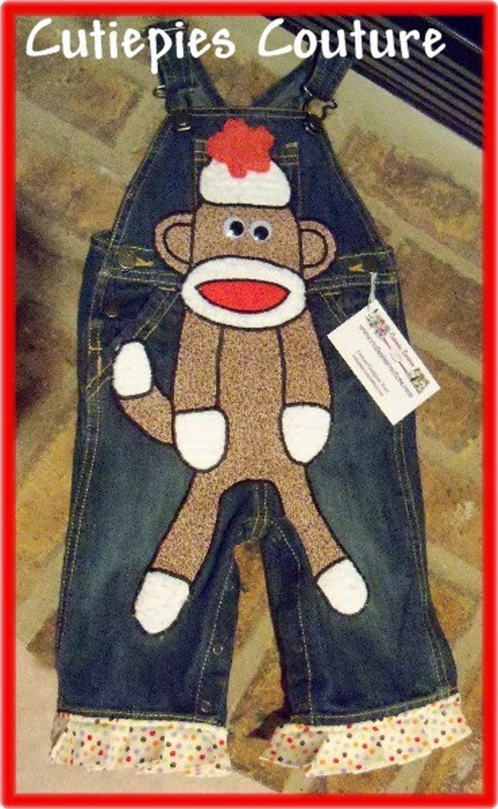 Cutiepies Couture Sock Monkey Custom Boutique Overalls Girls/boys - Etsy