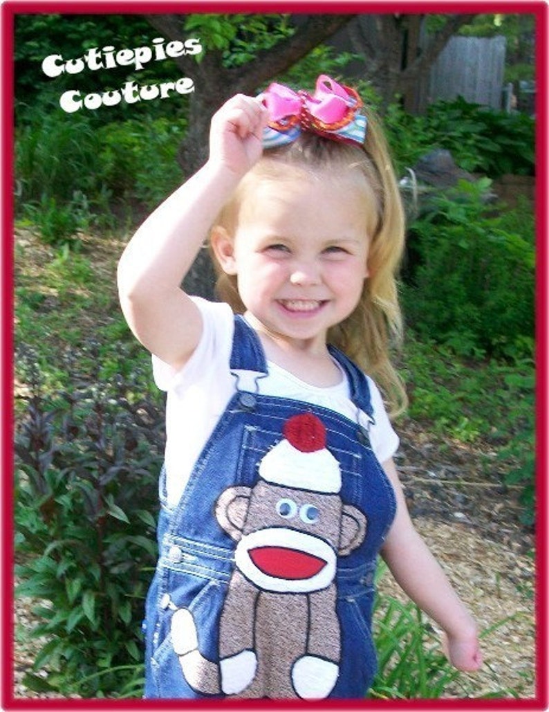 Cutiepies Couture Sock Monkey Custom Boutique Overalls Girls/boys - Etsy