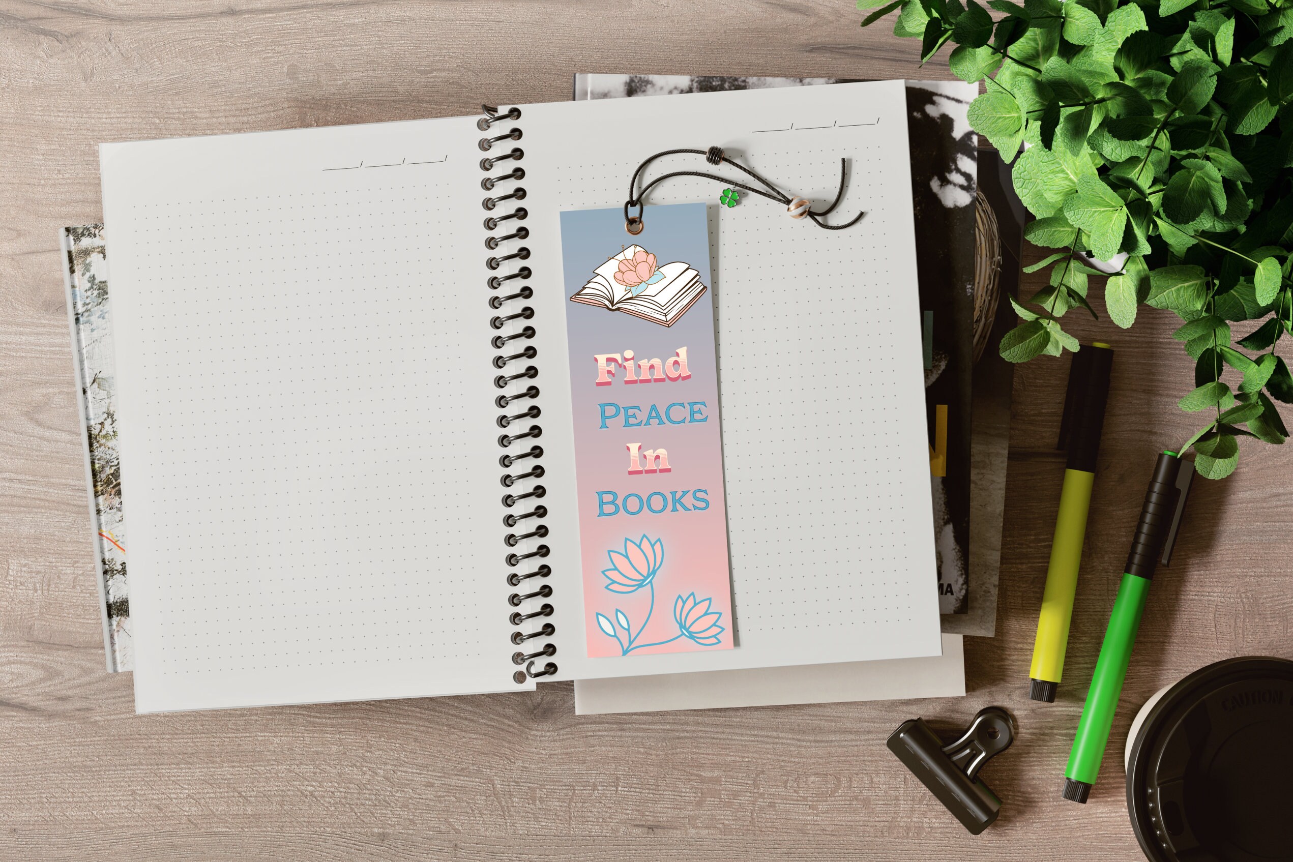 Stacked Books Printable Bookmarks, Book Lover Gift (PNG, PDF) - Etsy