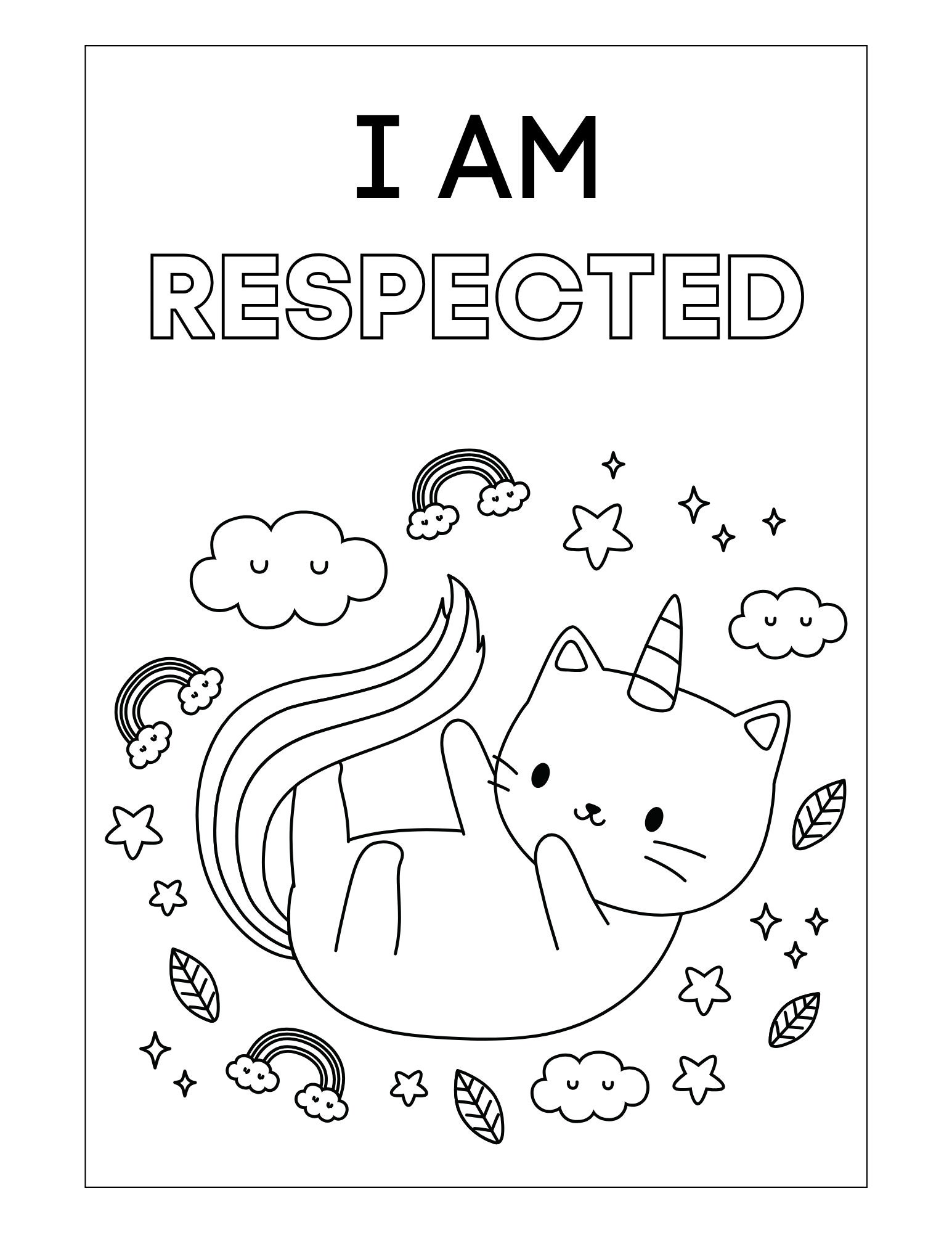 Printable Coloring Page | Colouring Pages | Positive Affirmations ...