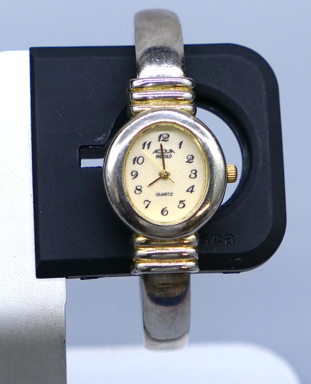 Timex Acqua Indiglo Watch 23mm Case Bangle Band Quartz Analog Three ...