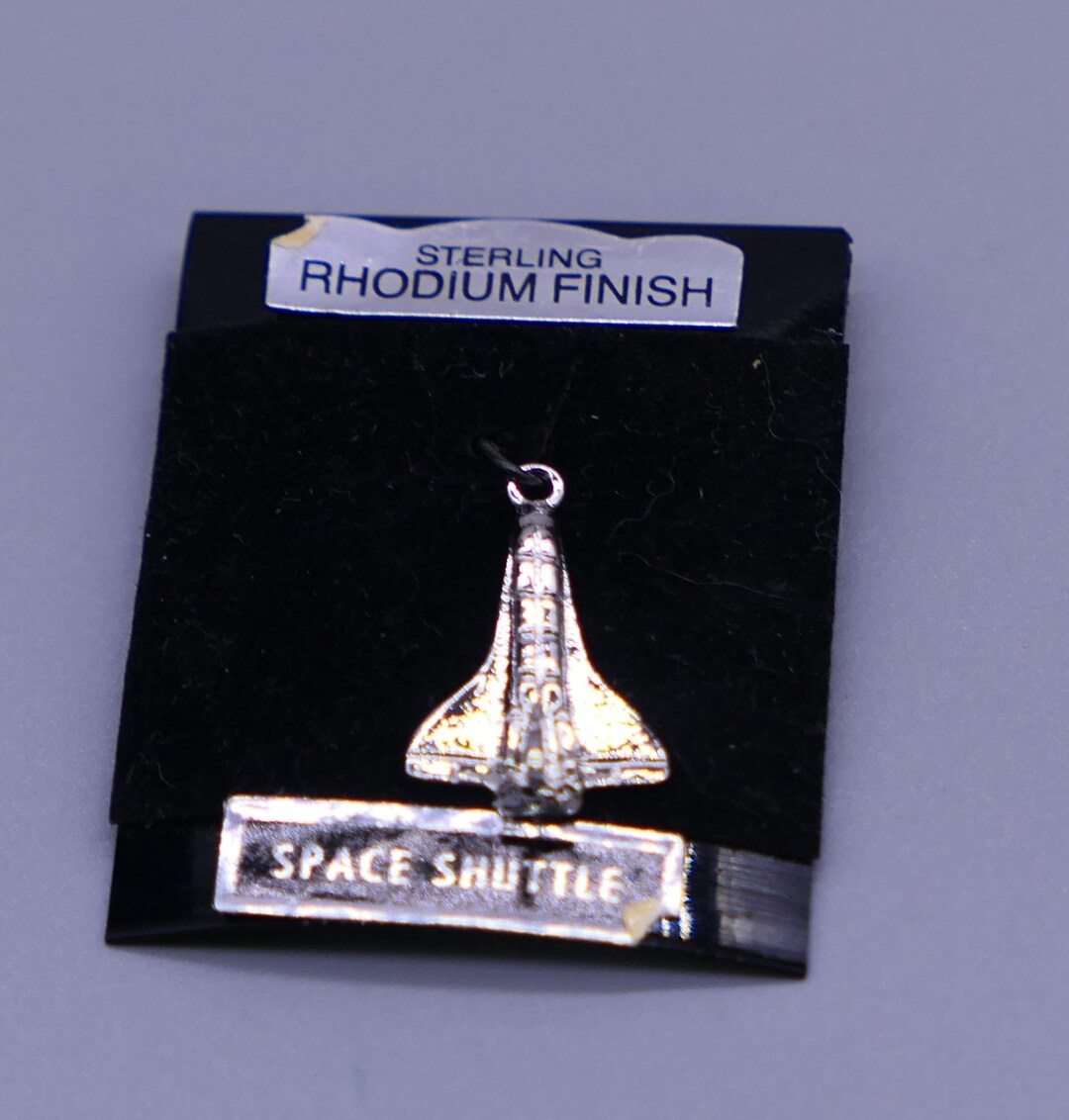 NASA Space Shuttle 3D Sterling Rhodium Finish Charm Pendant - Etsy