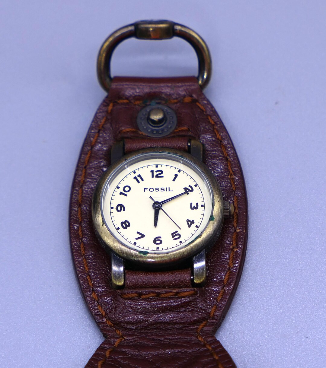 Fossil Time in Key Watch Key Chain Brown Leather - Etsy
