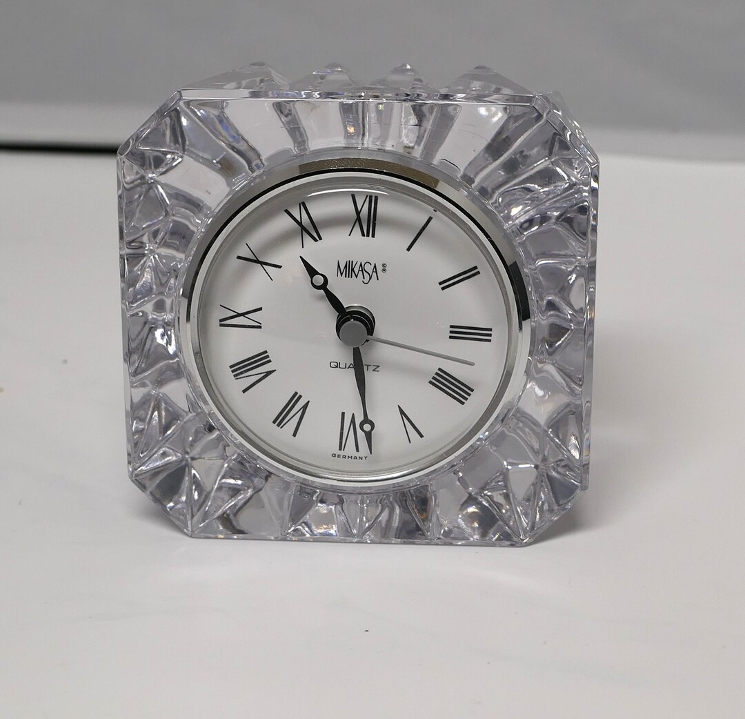 Vintage Mikasa Square Desk Clock Quartz Crystal - Germany - Etsy