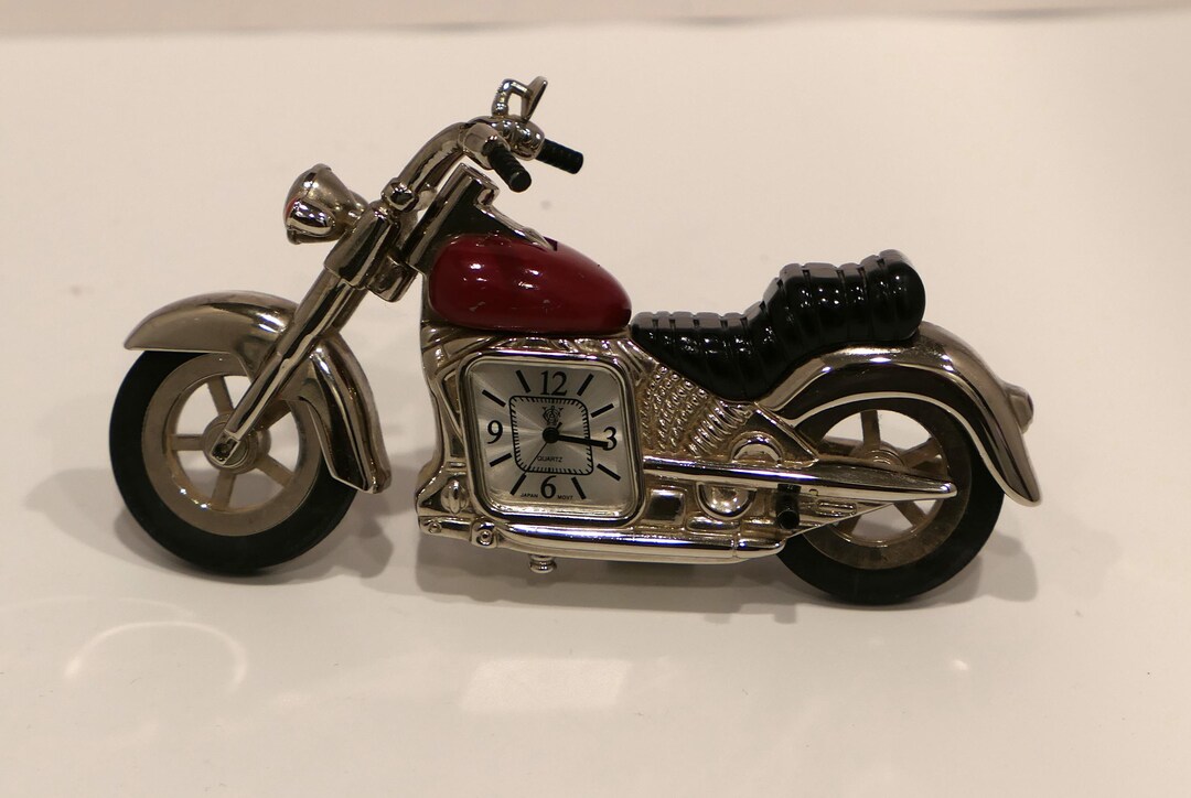 Classic Collectable Motorcycle With Timex Clock - Etsy