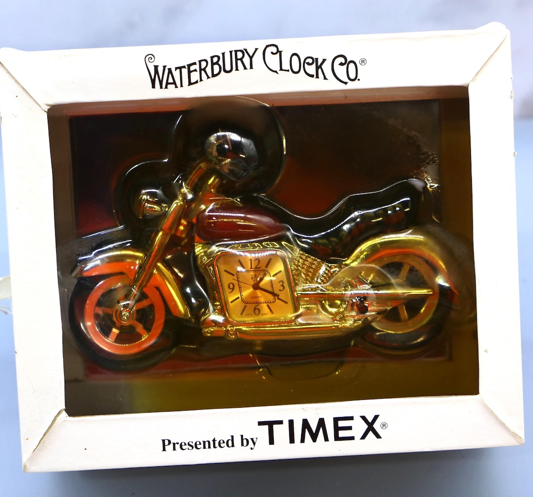 Waterbury Clock Co. by Timex Motorcycle Novelty Clock Timepiece - Etsy