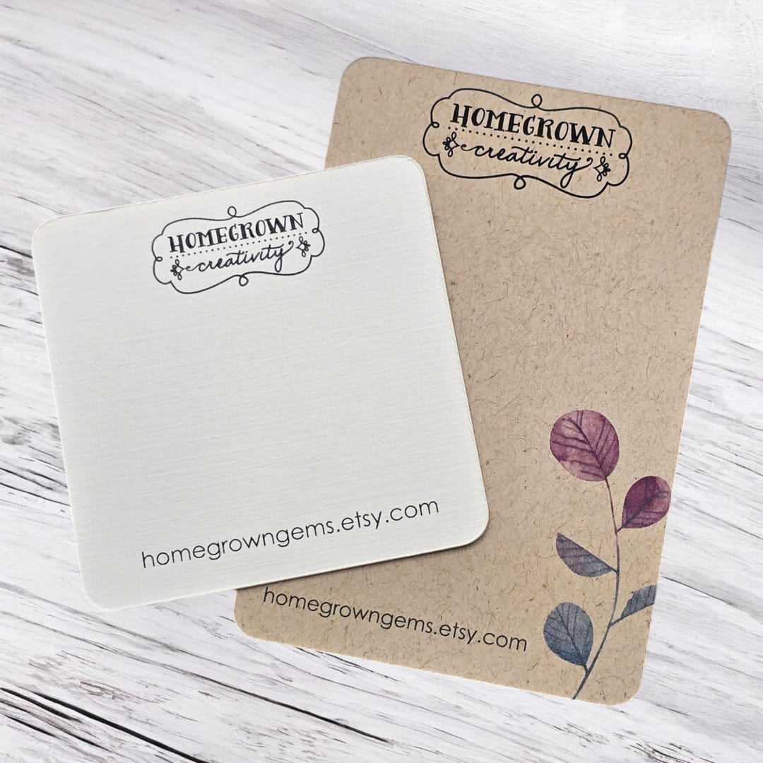 Custom Jewelry Display Backer Cards | Square Rounded Corners | 20 SIZES ...