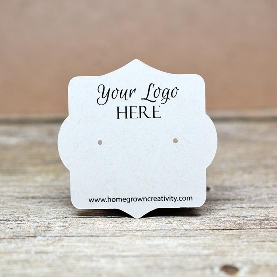 Custom Earring Display Cards Unique Fancy Shape - Product Display ...