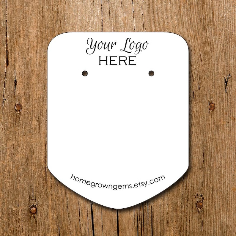 Customized Earring Cards With Your Logo Image Jewelry - Etsy