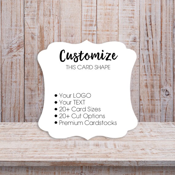 Custom Jewelry Display Cards Ornate Cut Square 20 SIZES | Etsy