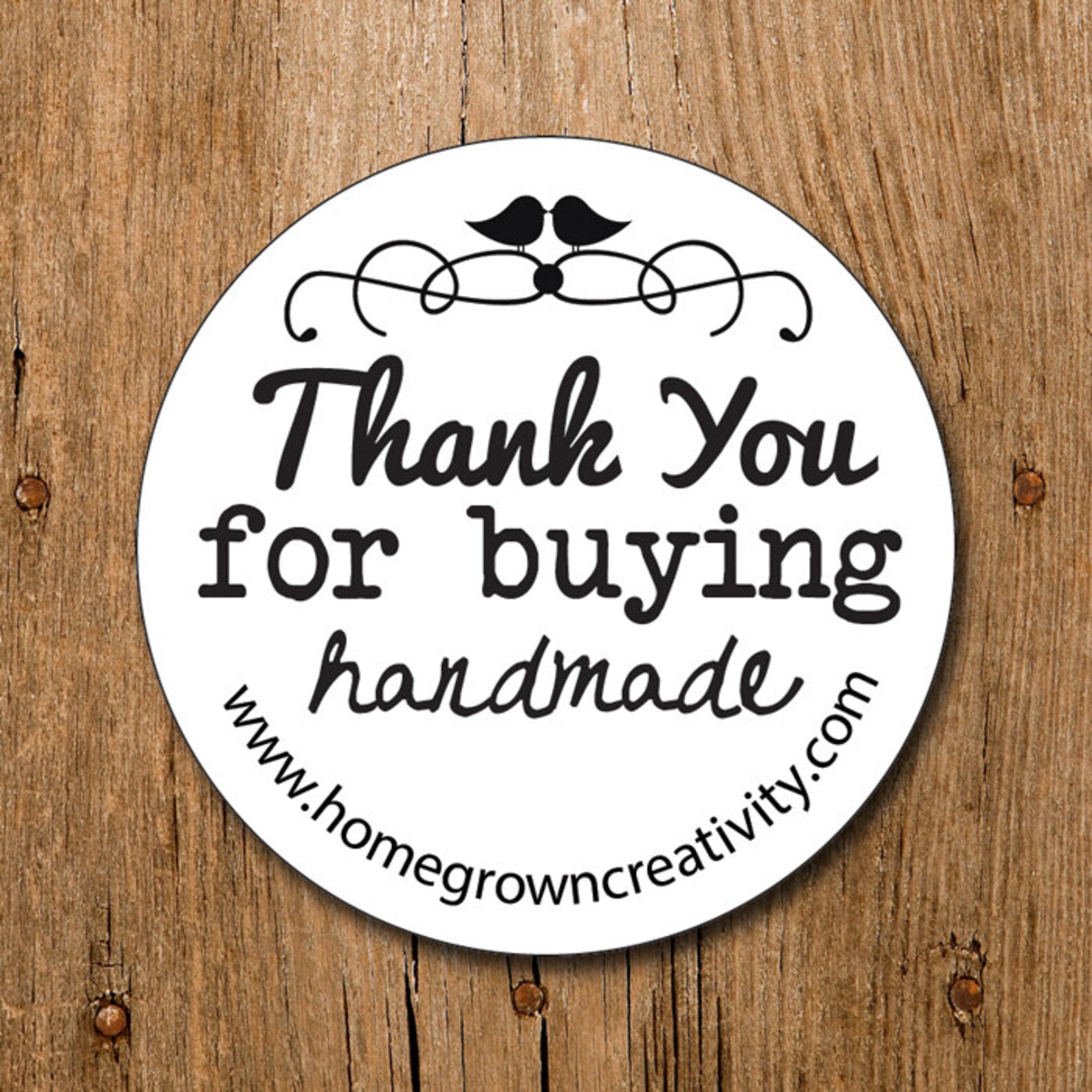 Customized Thank You for Buying Handmade Stickers Typewriter - Etsy