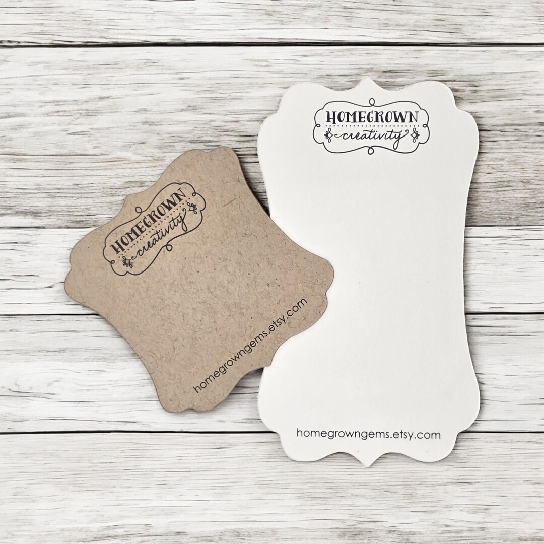 Custom Jewelry Display Cards | Ornate Cut Square | 20 SIZES | Includes ...