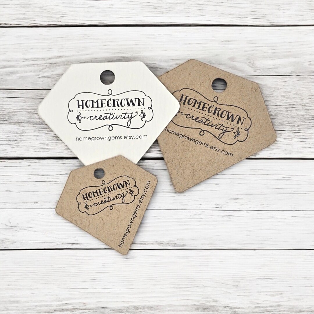 Custom Diamond Gemstone Shape Product Price Tags - Gift Tags - Hang ...