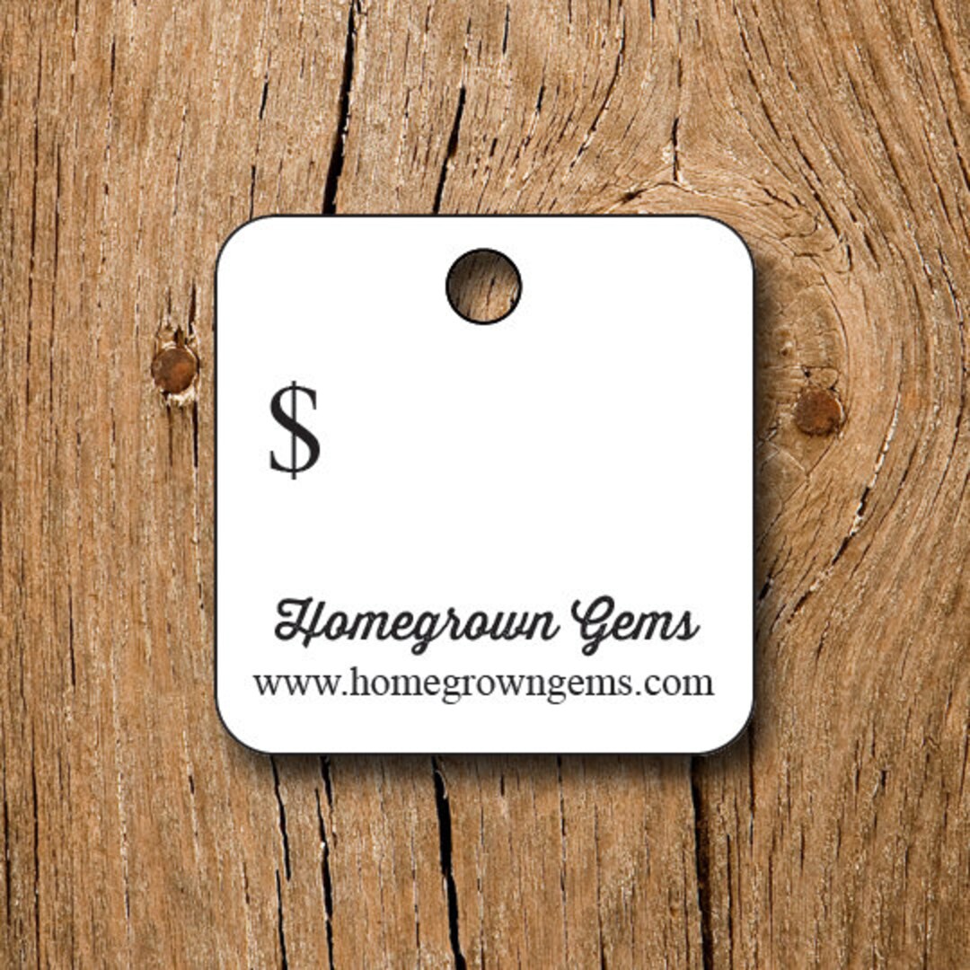 90 Tags - 1.5" - Customized Small Price Tags Jewelry Hang Tags Labels ...