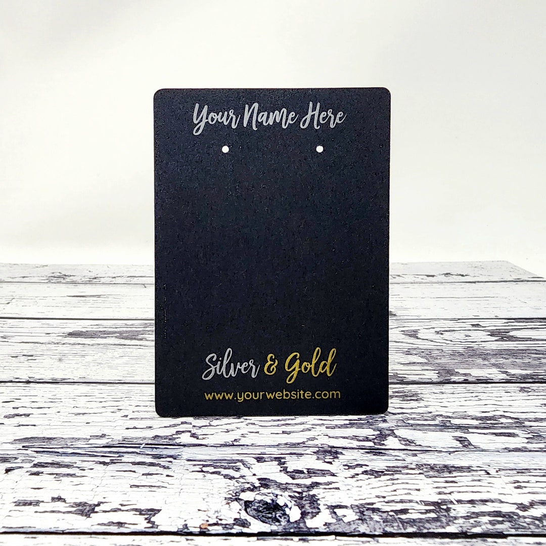 Silver & Gold Ink Printing on Customized Jewelry Display Cards Earring ...