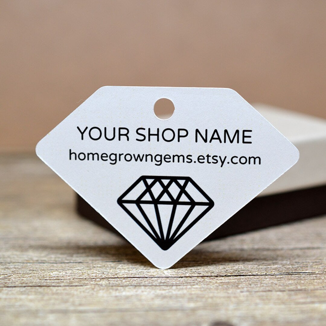 Customized Gemstone Shape Hang Tag Thank You Tag Price Tags -packaging ...