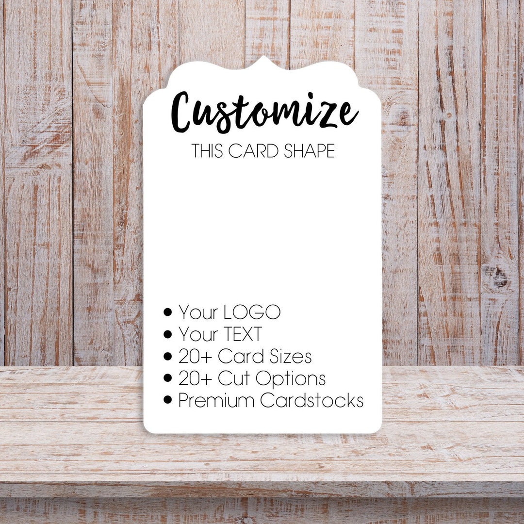 Ornate Cut Custom Jewelry Display Cards Ornate Cut Top 20 SIZES ...