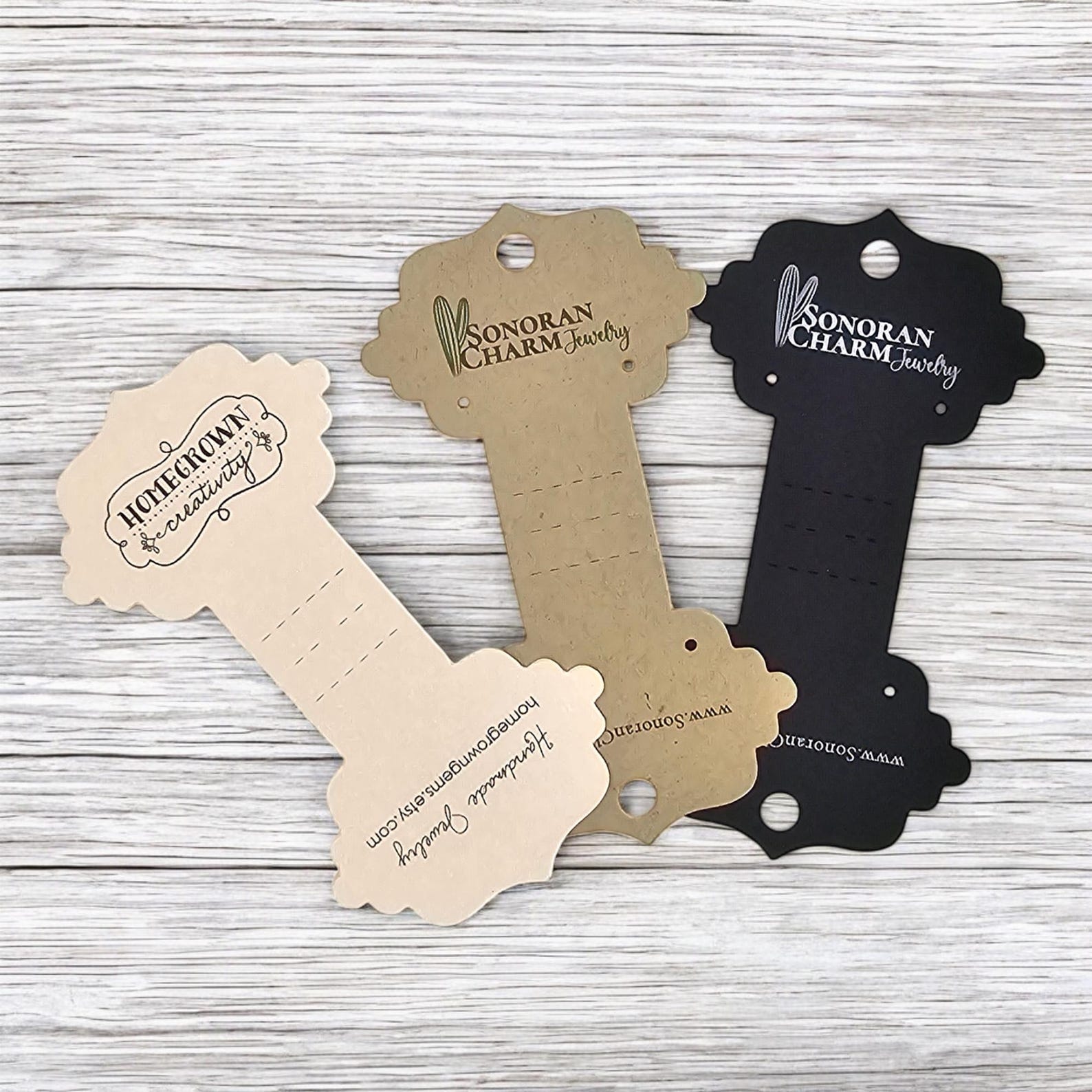 Ornate Fold Over Necklace Cards Product Hanging Tags | 56 TAGS ...