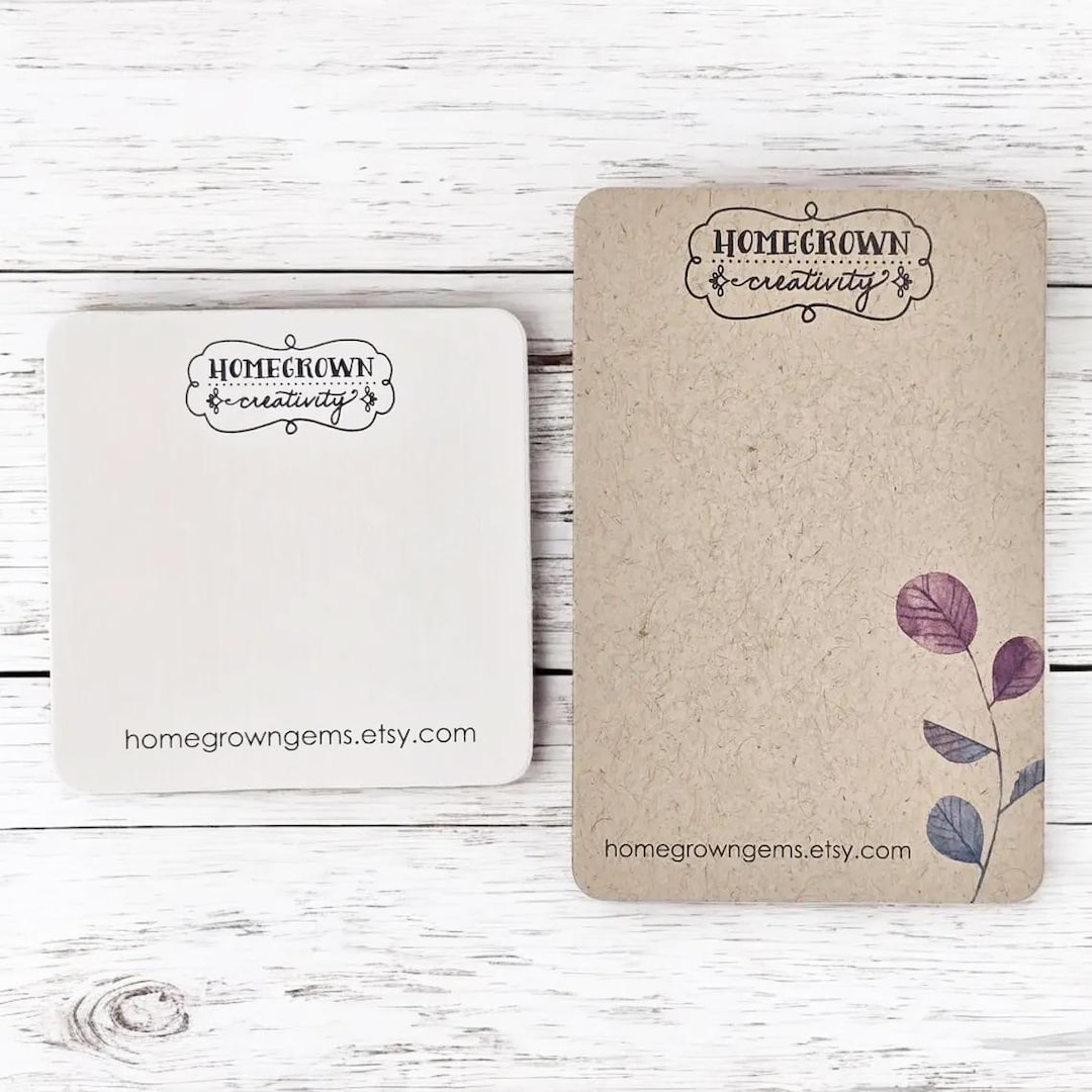 Custom Jewelry Display Earring Cards | Rounded Corners Square Rectangle ...
