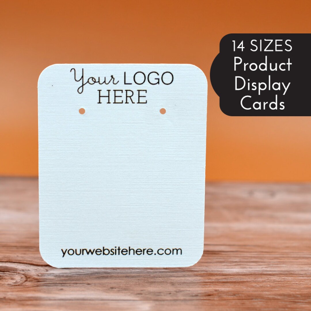 Custom Earring Cards 20 SIZES With Your Logo Packaging Jewelry Display ...