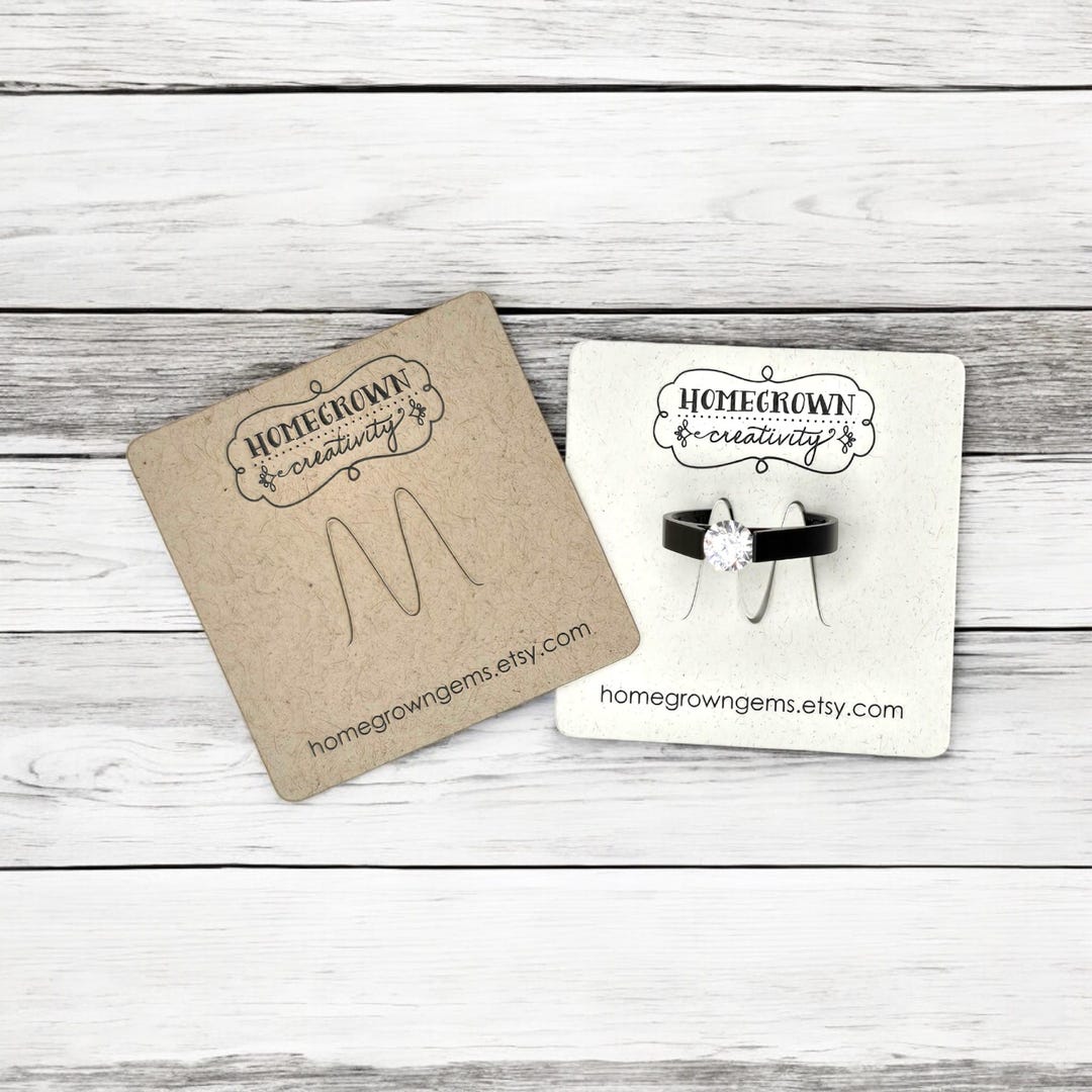 Ring Display Cards Customized With Your Logo - Jewelry Cards - Product ...