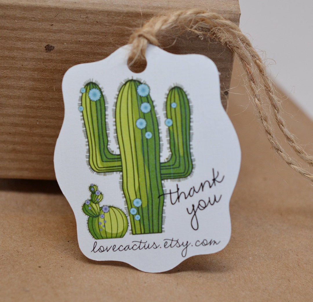 Southwest Cactus Gift Tags Thank You Tag Hang Tag Price Tag - DS007 - Etsy