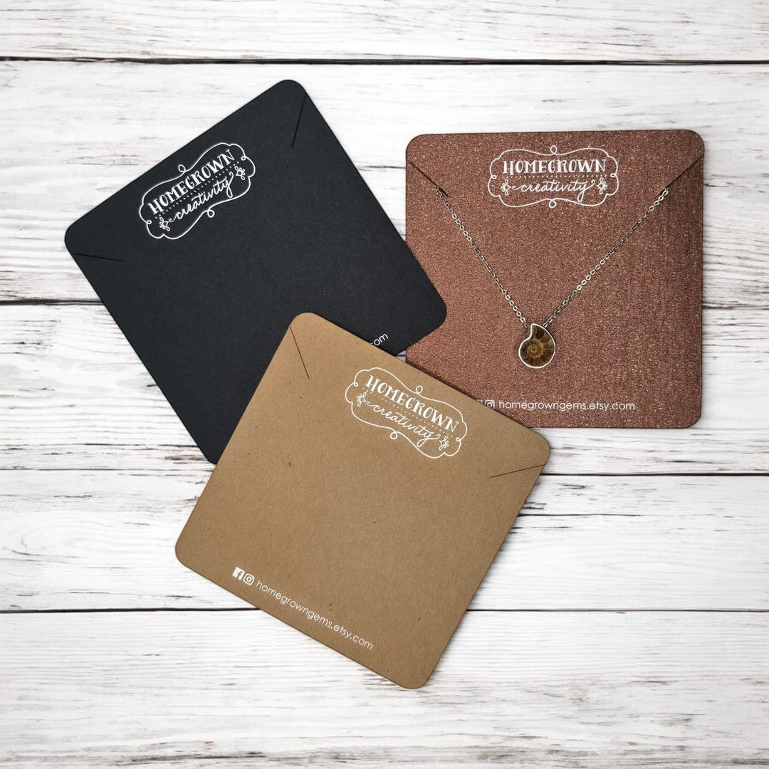 14 SIZES | Custom Necklace Cards - Product Display Packaging - Jewelry ...