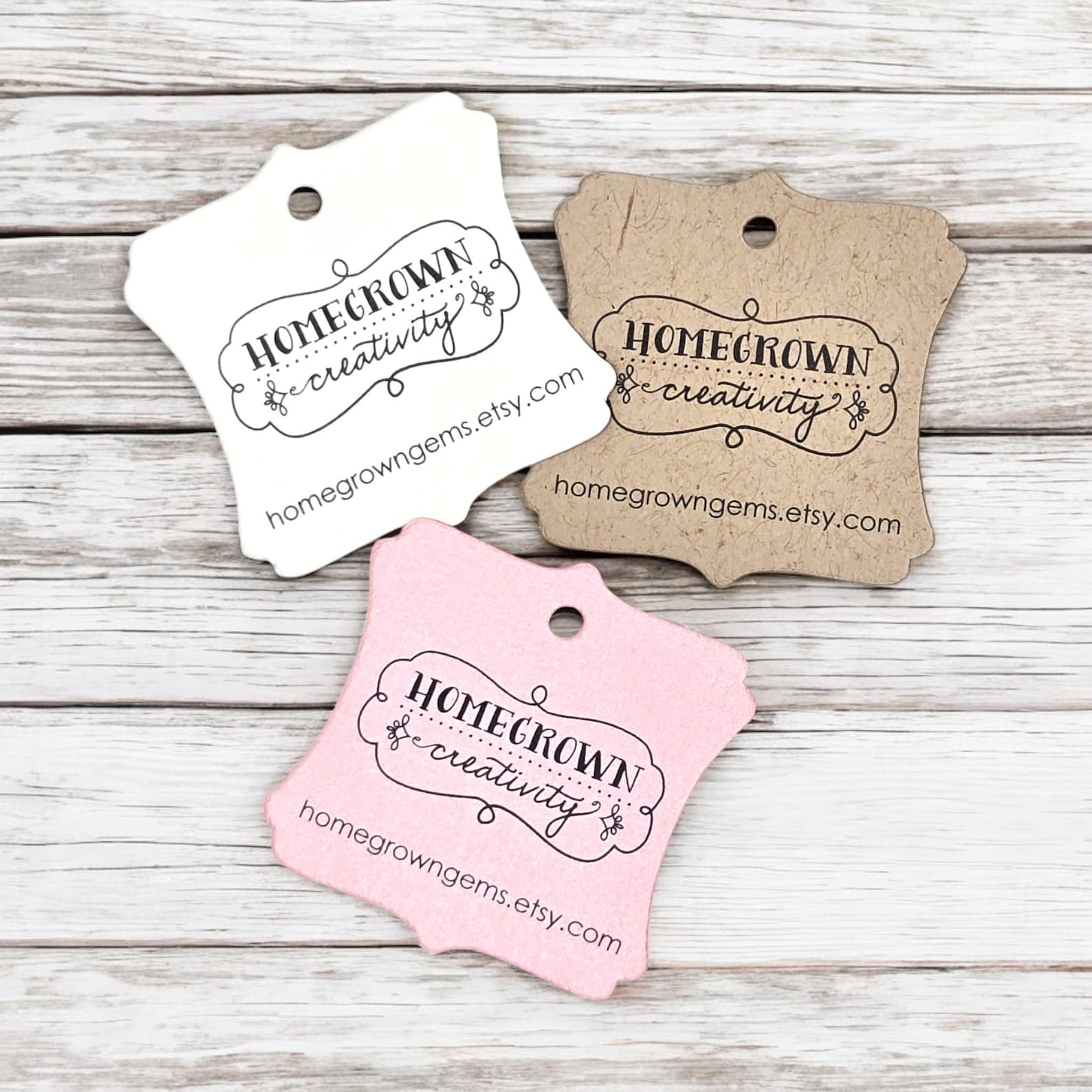 180 TAGS | 1.5"x1.5" | Ornate Shape Customized Small Price Tags Jewelry ...
