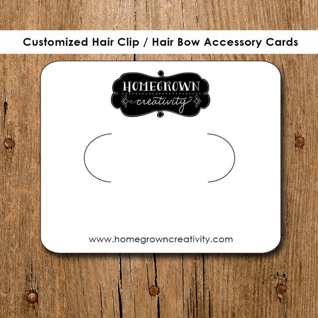 Customized Hair Clip Bow Barrette Pin Jewelry Display Cards ...