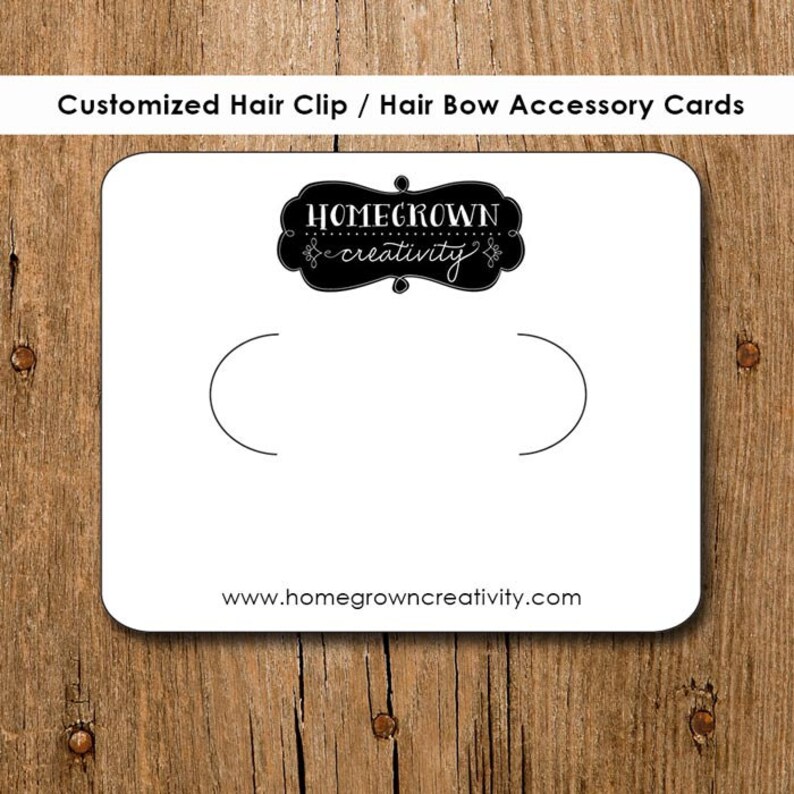 Customized Hair Clip Bow Barrette Pin Jewelry Display Cards | Etsy