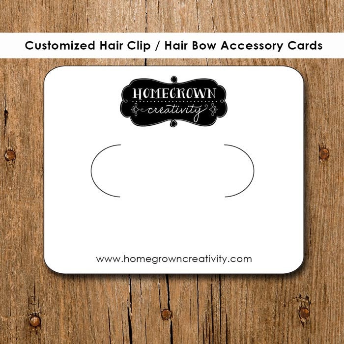 Customized Hair Clip Bow Barrette Pin Jewelry Display Cards - Etsy