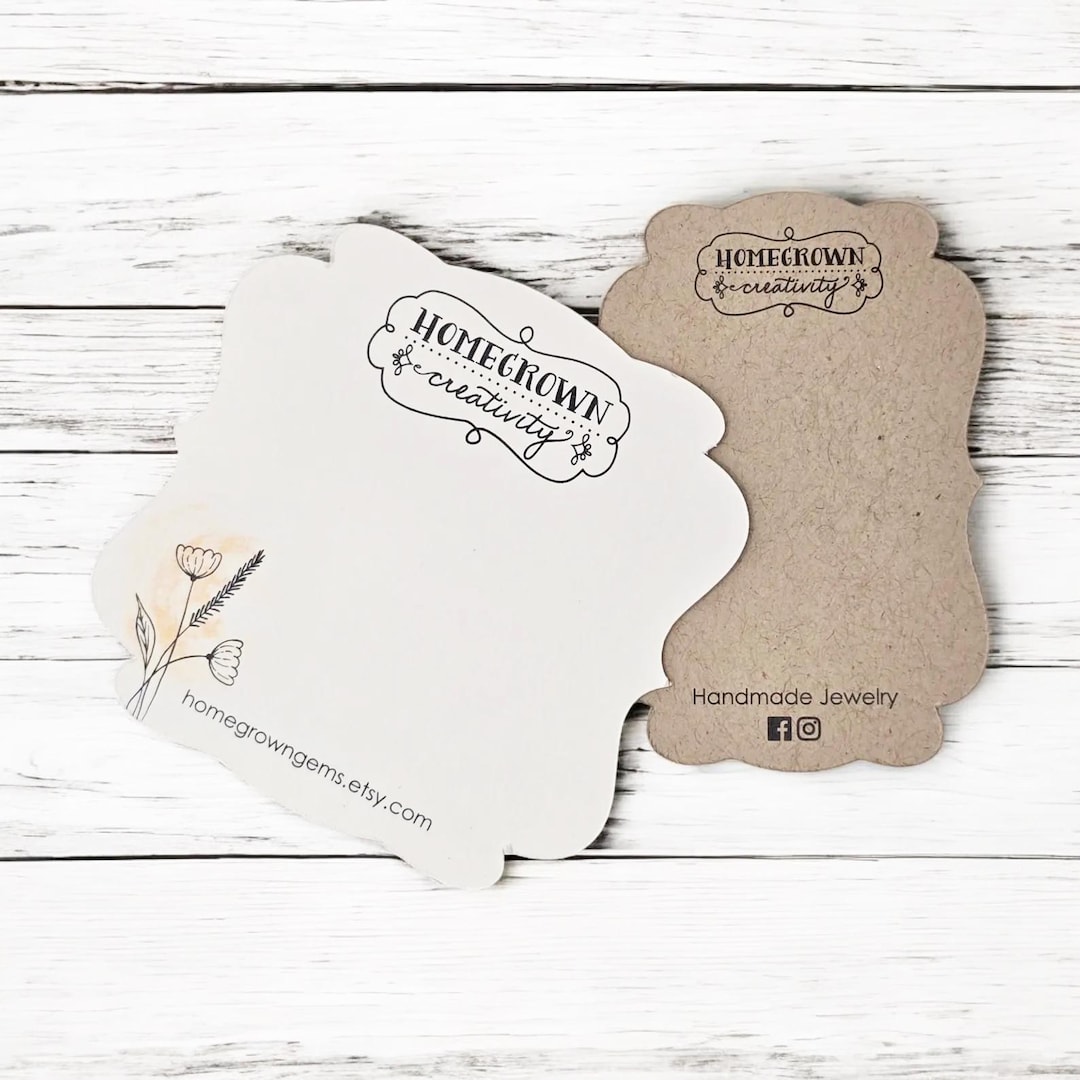 Custom Jewelry Display Backing Cards | Ornate Cut | 20 SIZES | Includes ...